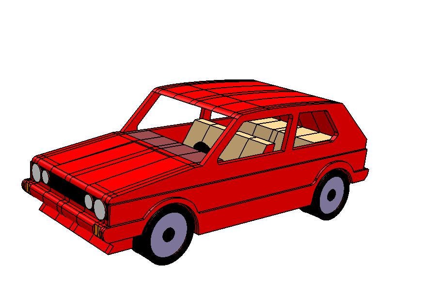 VW Golf Rabbit Wood Plans Plus DXF and SVG Files Laser Cut Cnc - Etsy