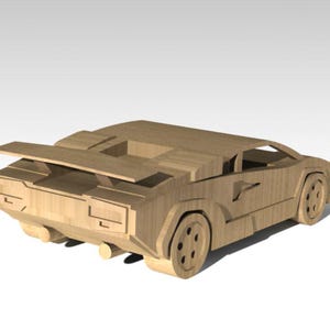 Lamborghini Countach DIY Wood Plans Patterns Plus DXF and SVG Files ...