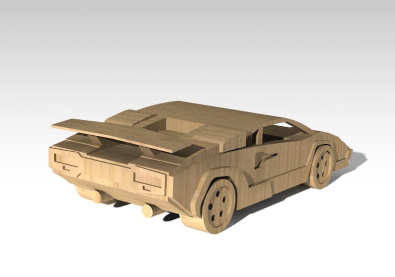 Lamborghini Countach DIY Wood Plans Patterns Plus DXF and SVG Files ...