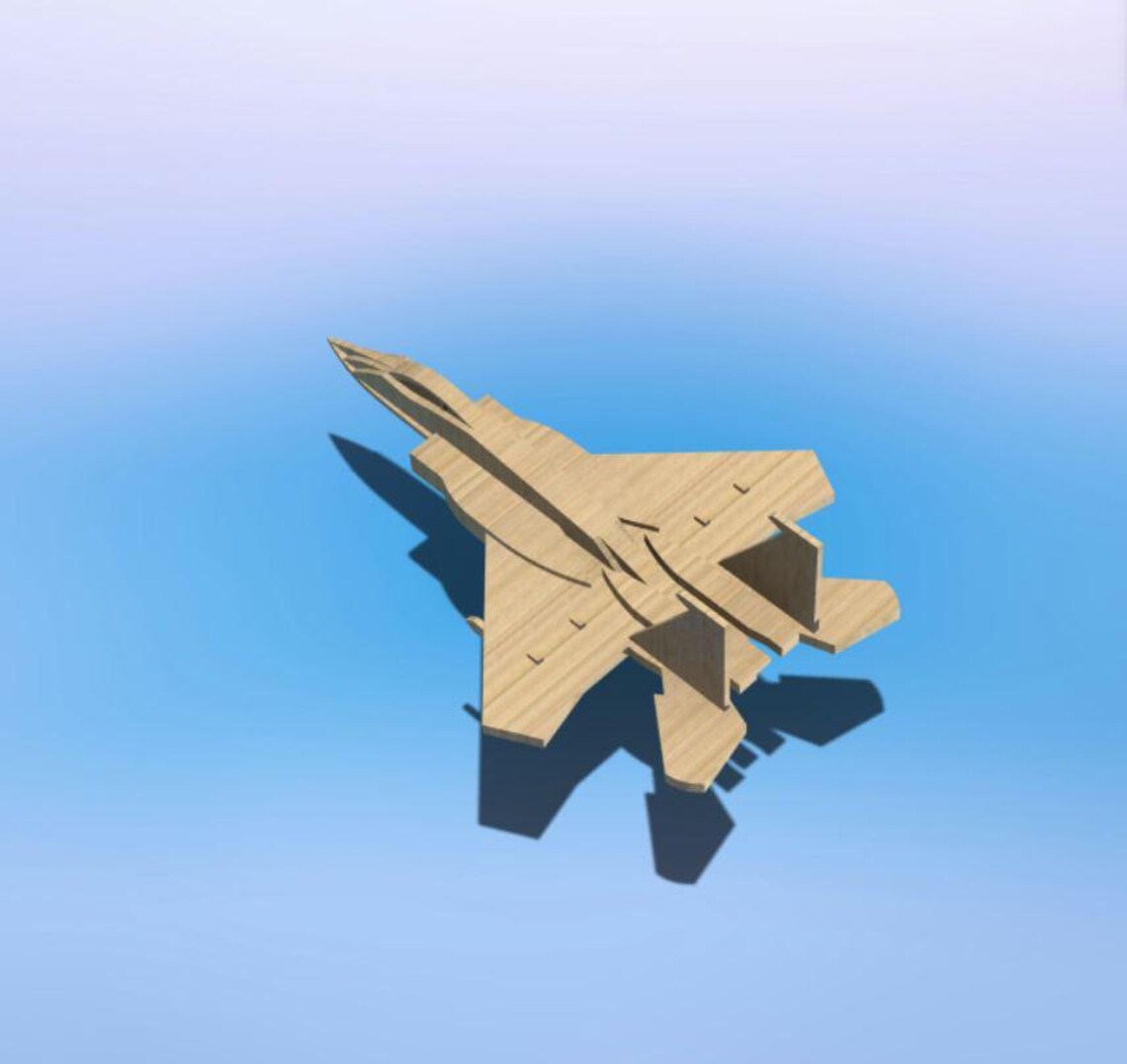 Jet Fighter Cardboard Plans DIY Model Print and Build It Yourself - Etsy