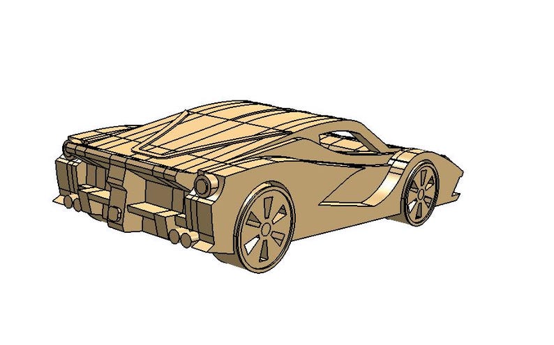 Ferrari Laferrari DIY Wood Model Plans Patterns Plus Dxf and SVG Files ...