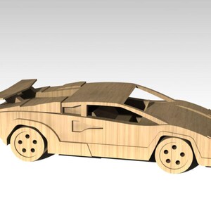 Lamborghini Countach DIY Wood Plans Patterns Plus DXF and SVG Files ...