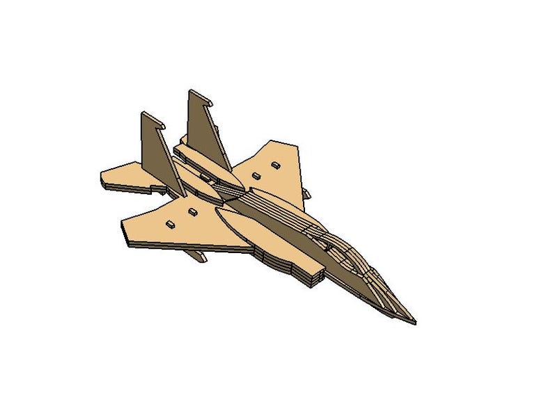 Jet Fighter Cardboard Plans DIY Model Print and Build It Yourself - Etsy