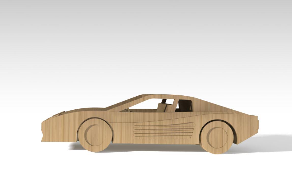 Ferrari Testarossa DIY Wood Plans Plus DXF and SVG Files Laser Cut Cnc ...