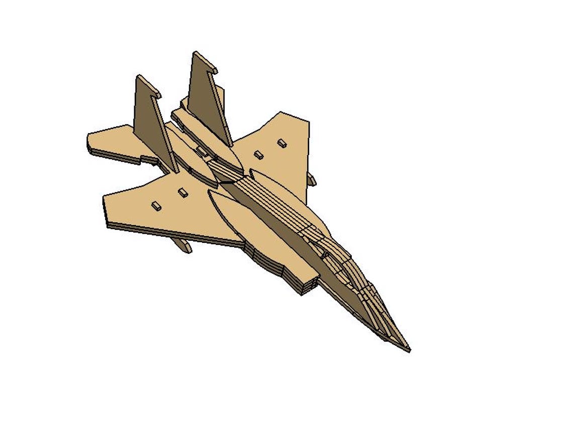 Jet Fighter Cardboard Plans DIY Model Print and Build It Yourself - Etsy