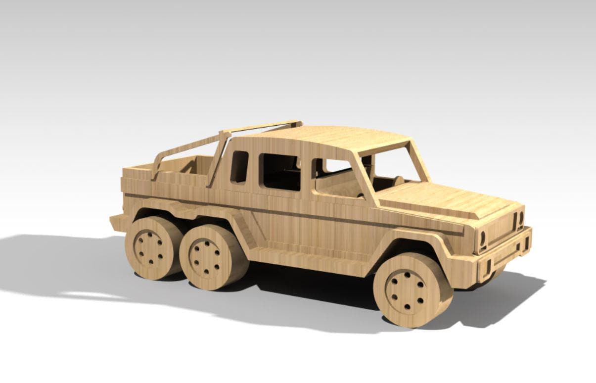 Mercedes AMG G 63 6x6 Model DIY Wood Plans Plus Dxf and SVG Files Laser ...