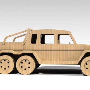 Mercedes AMG G 63 6x6 Model DIY Wood Plans Plus Dxf and SVG Files Laser ...