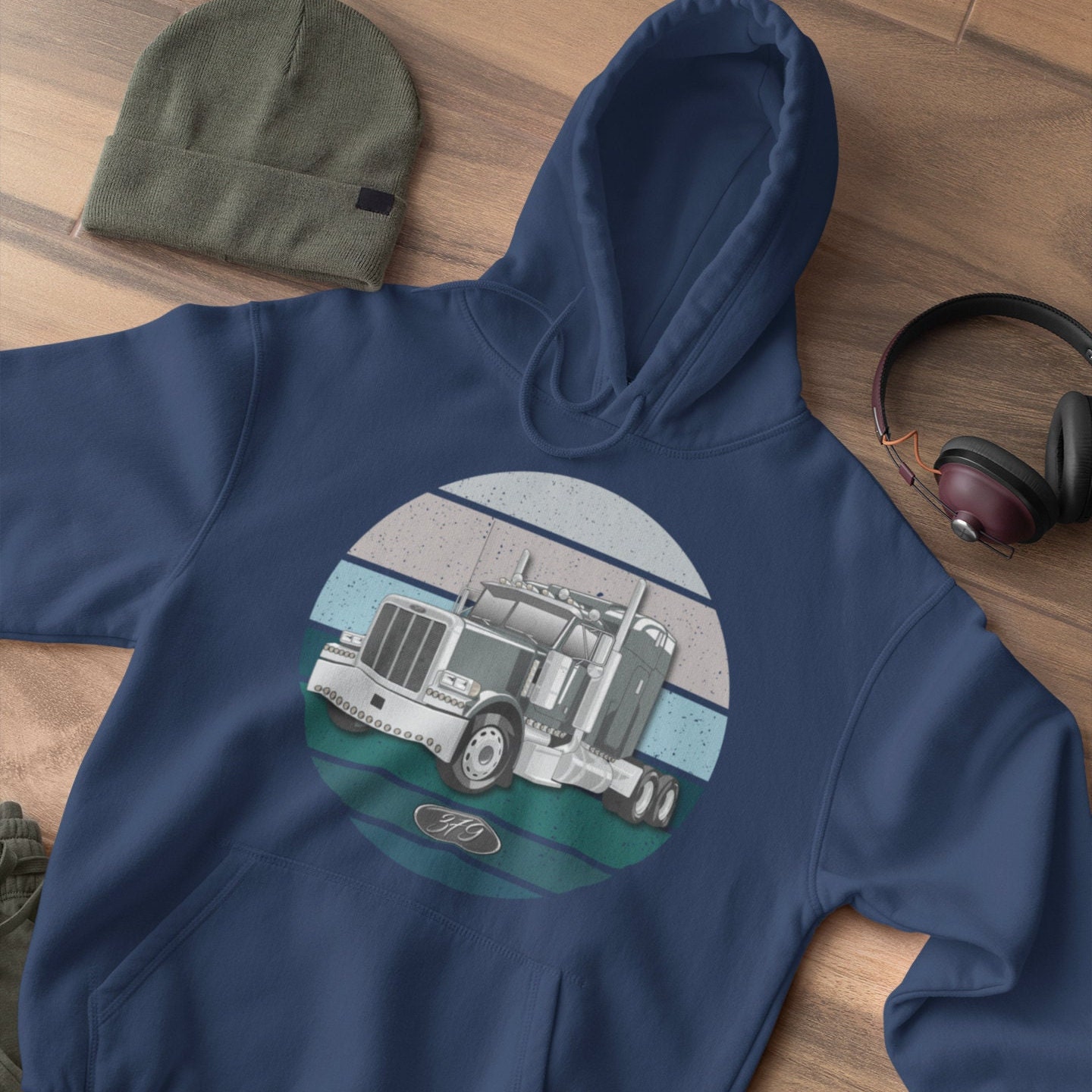 Pete 379 Classic Semi Truck | Trucker T-shirt / Hoodie | Vintage Rigs ...