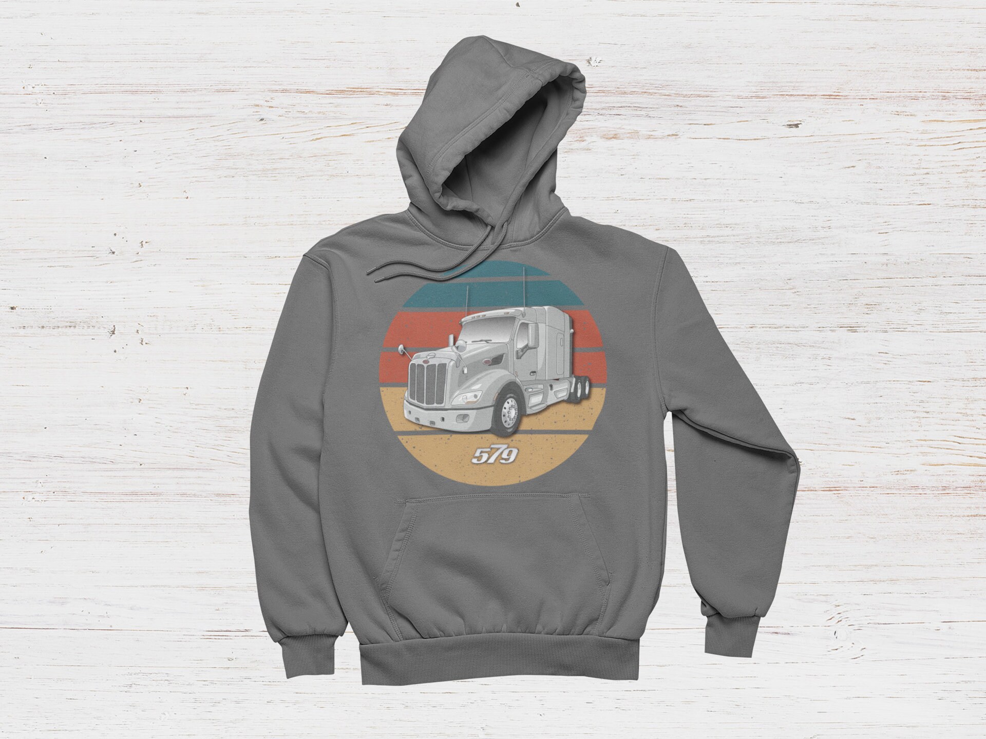 Pete 579 Semi Truck Trucker T-shirt / Hoodie Vintage Rigs Collection 7 ...