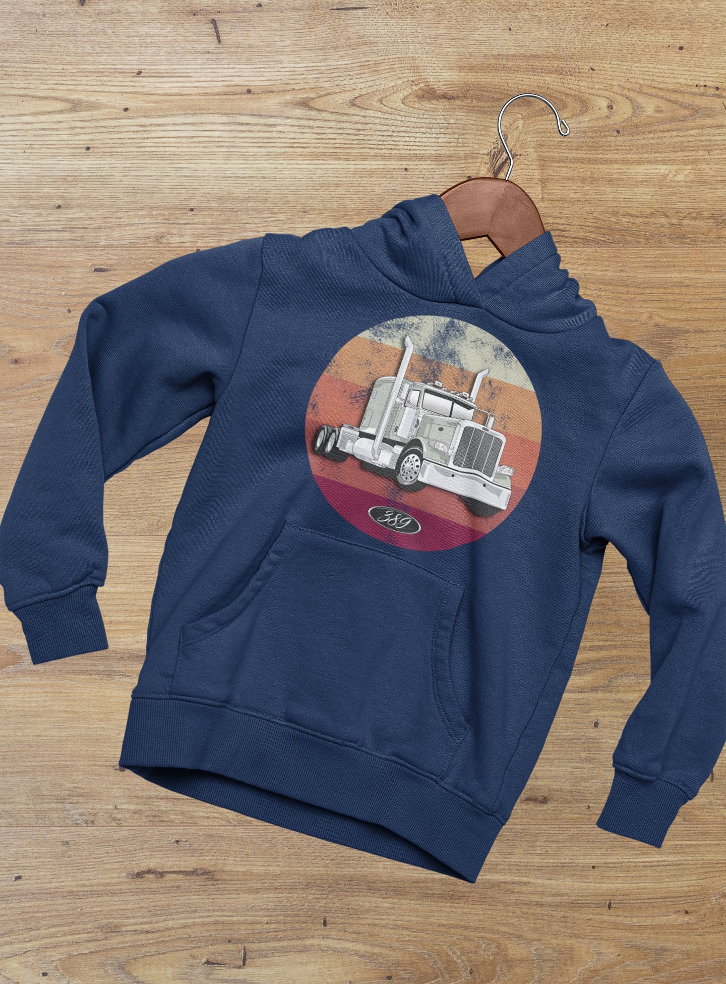 Pete 389 Classic Semi Truck Trucker T-shirt / Hoodie Vintage Rigs ...