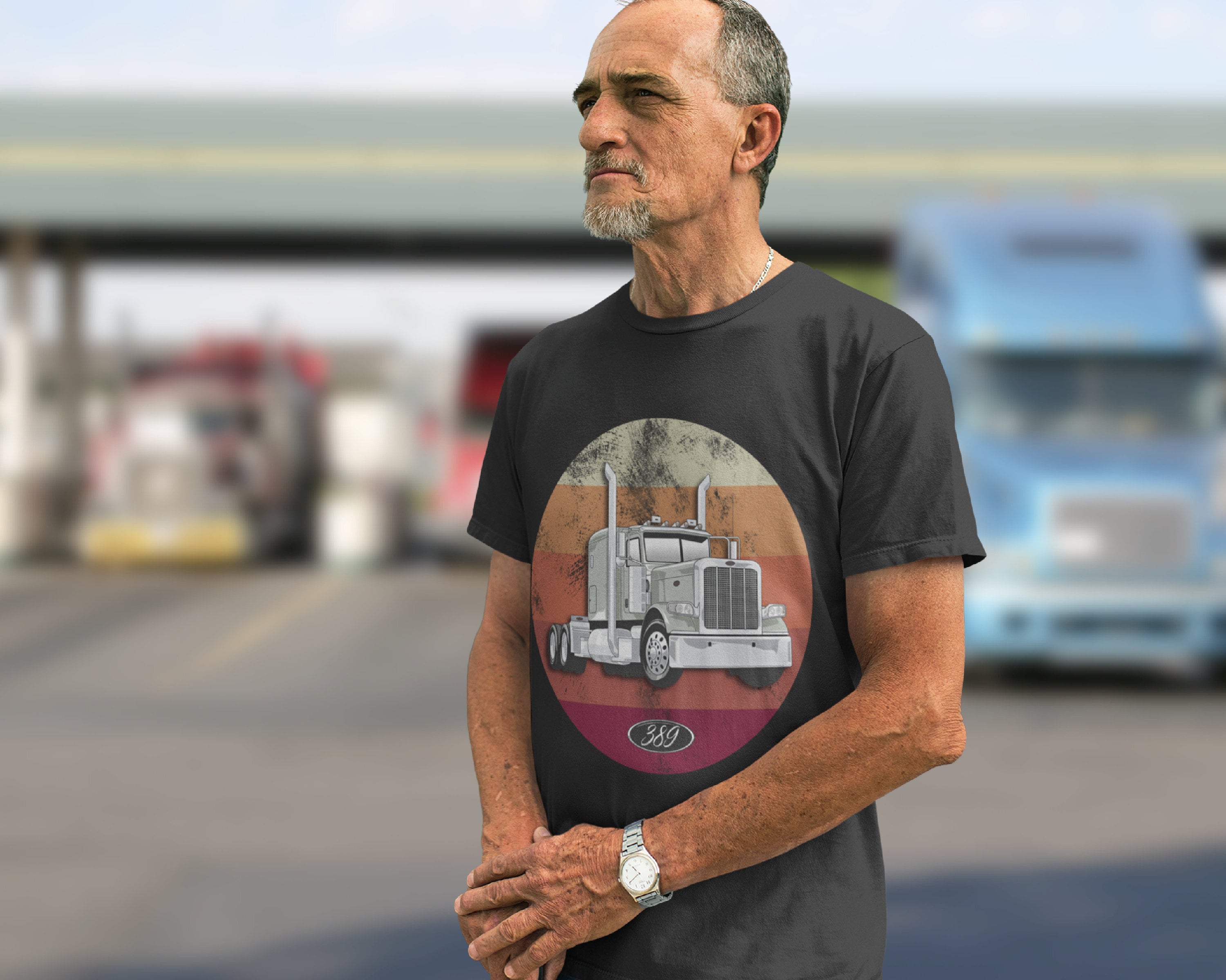 Pete 389 Classic Semi Truck Trucker T-shirt / Hoodie Vintage Rigs ...