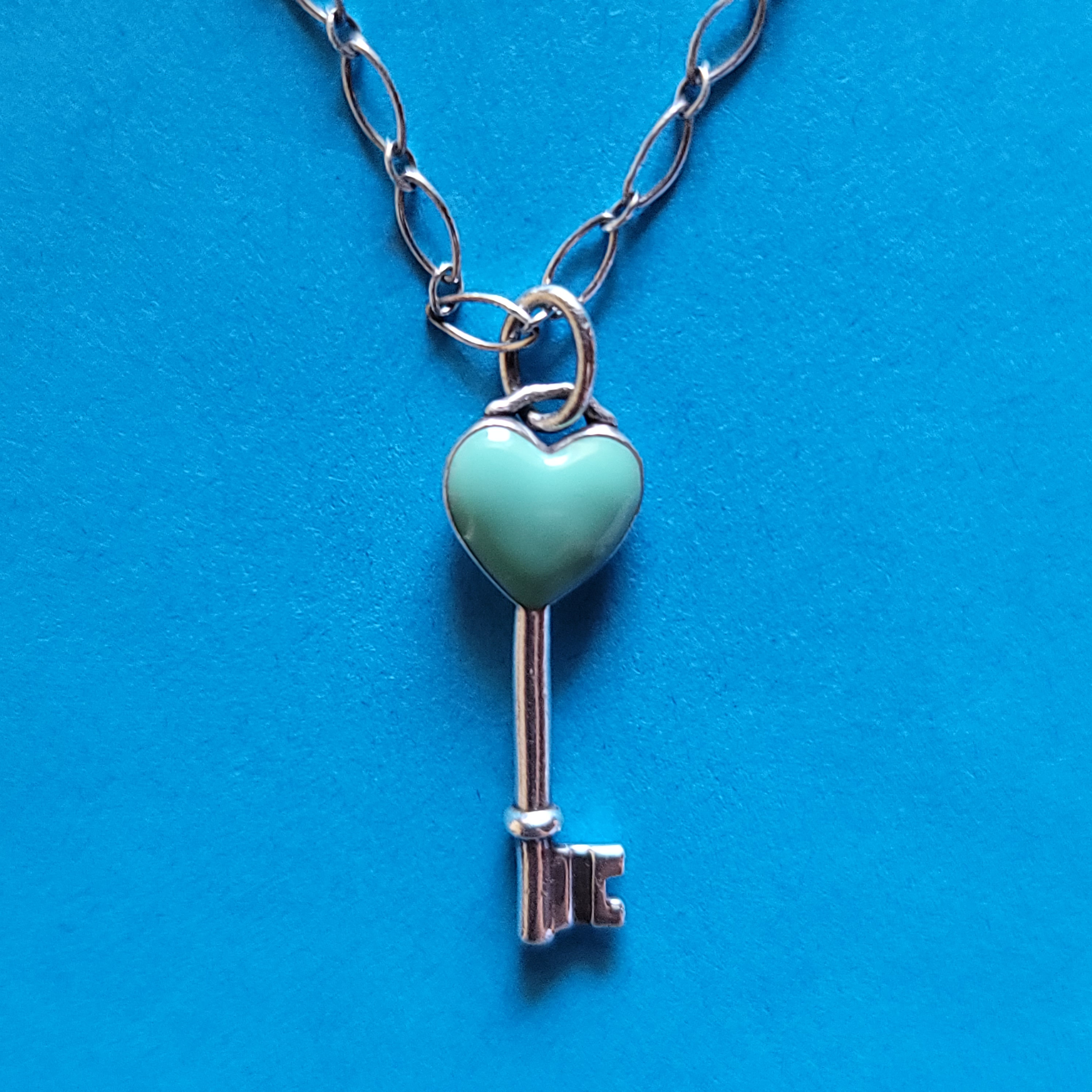 Tiffany and co necklace heart blue store