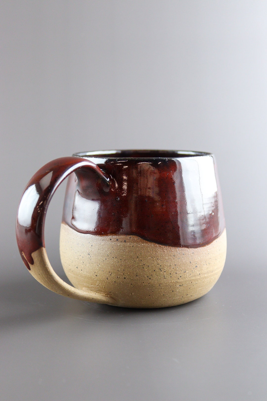 Pre-order Handmade Ceramic Mug - Deep Red Glaze, Speckled Stoneware - Etsy