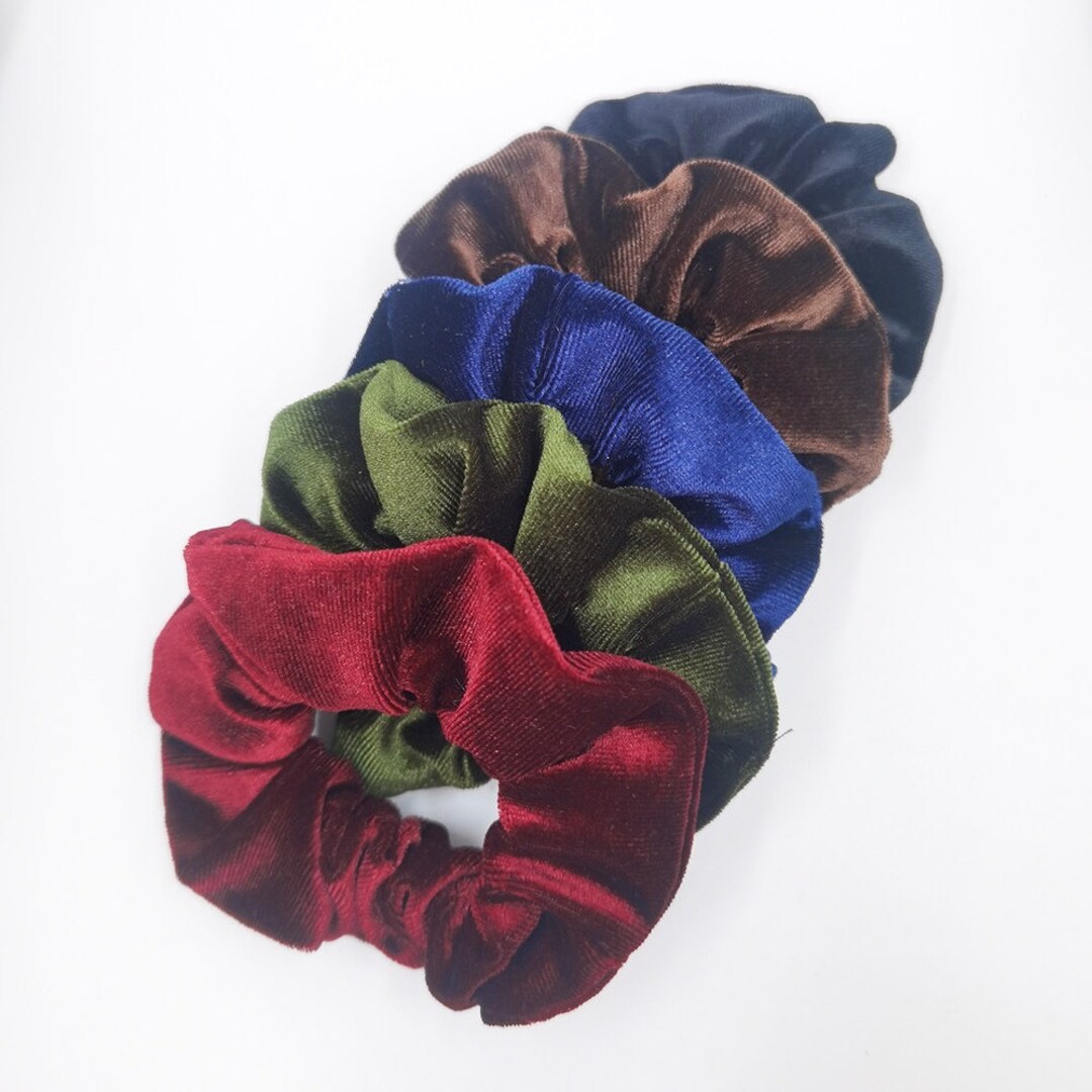 5PC Scrunchie Box Gift Set Jewel Tone Velvet - Etsy