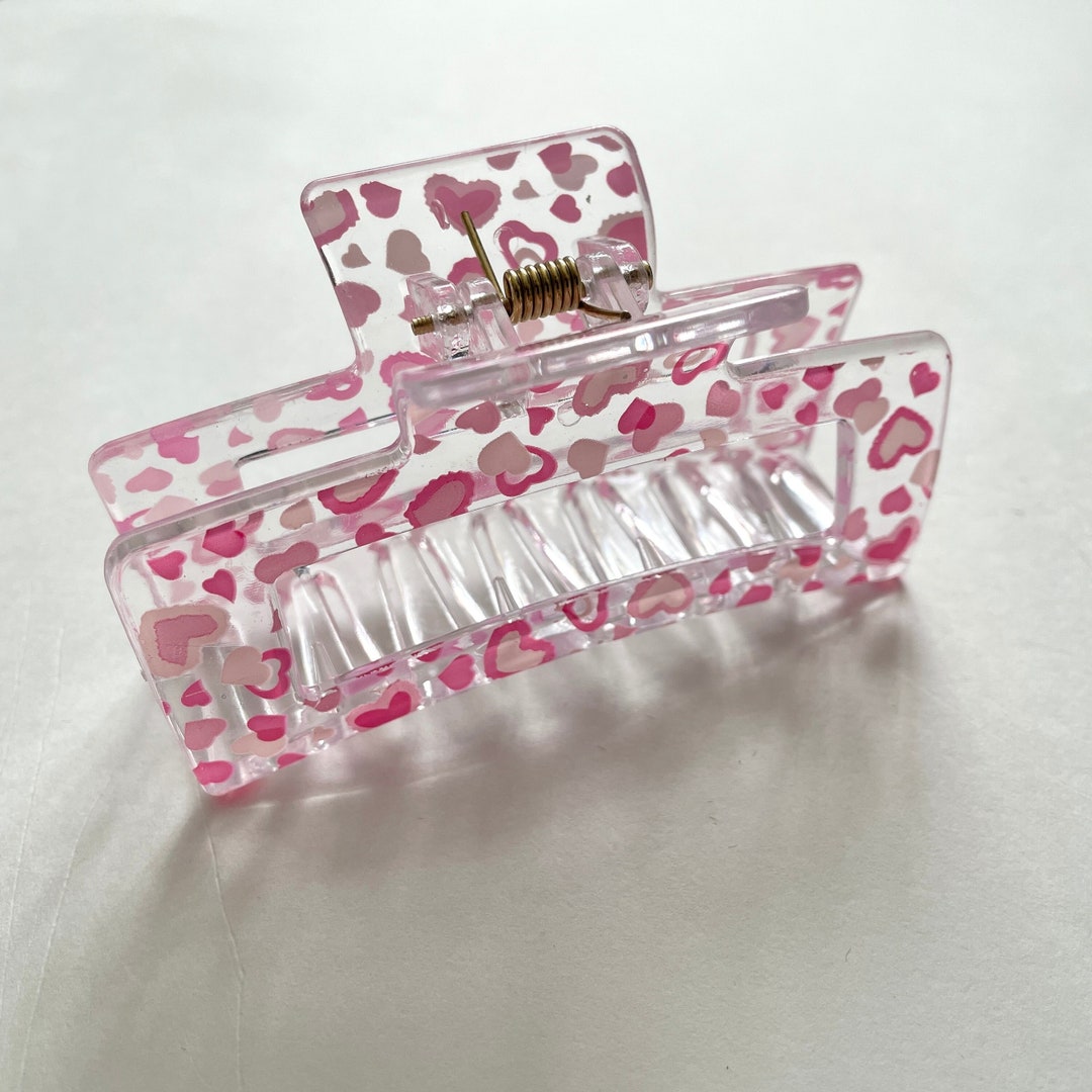 Valentines Day Pink Heart Hair Claw Clip Love Hair Accessories Gift - Etsy