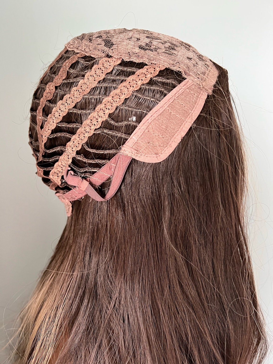 Long Brown 22 Inch Synthetic Wig With Money Piece Highlights - Etsy