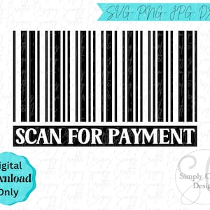 Barcode Payment SVG PNG JPG Dxf Scan for Payment Svg, Parent Payment ...