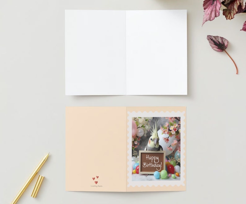 Cute Cockatiel Happy Birthday Card INSTANT DOWNLOAD Printable - Etsy
