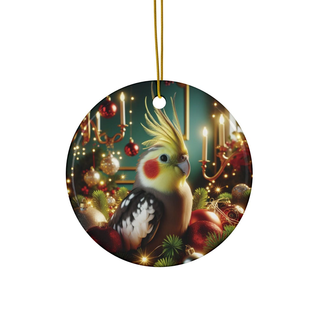 Ceramic Ornament Cute Cockatiel Pet Holidays, Bird Lover Gift ...