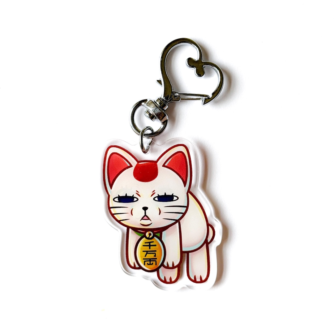 Dandadan Hanging Cat 2" Double Sided Acrylic Charm (turbo Granny) - Etsy