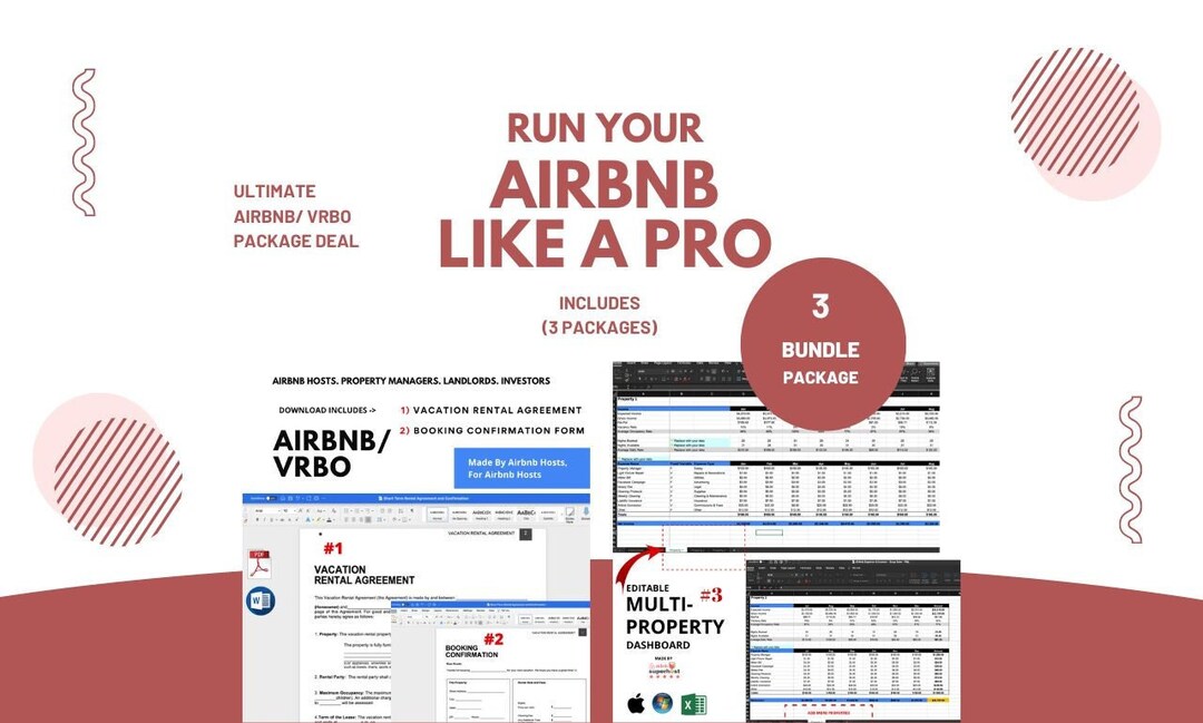 Airbnb Like A Pro - Bookkeeping, Rental Agreement, Booking Confirmation ...