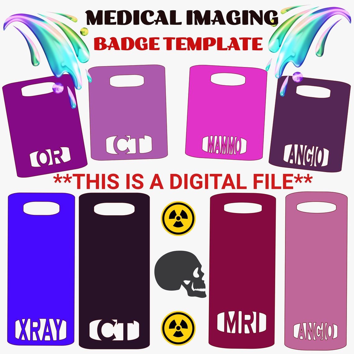 Badge Buddy Template, Healthcare Badge, Medical Imaging Badge Svg ...