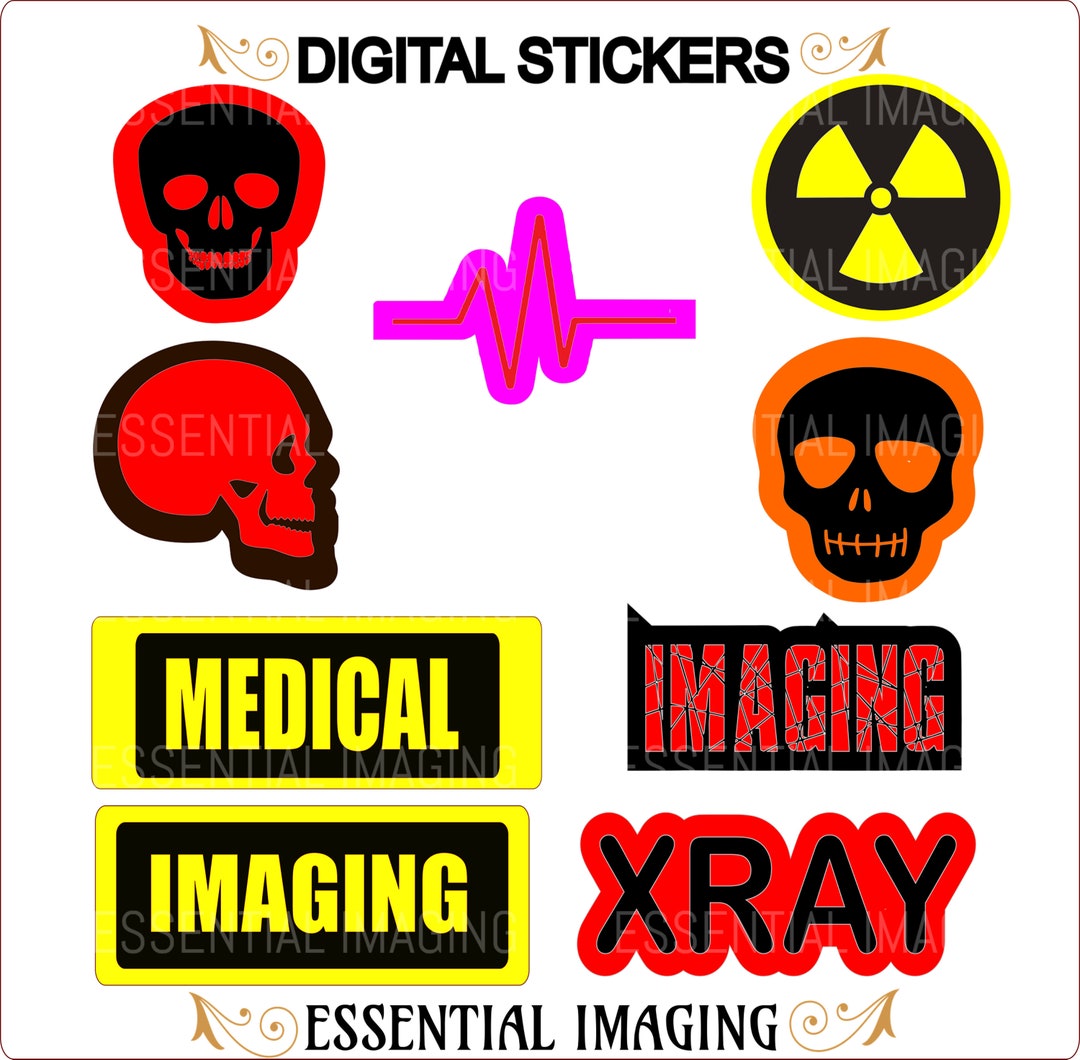 Xray Stickers Digital Stickers-digital SVG Stickers Vinyl Sticker Xray ...