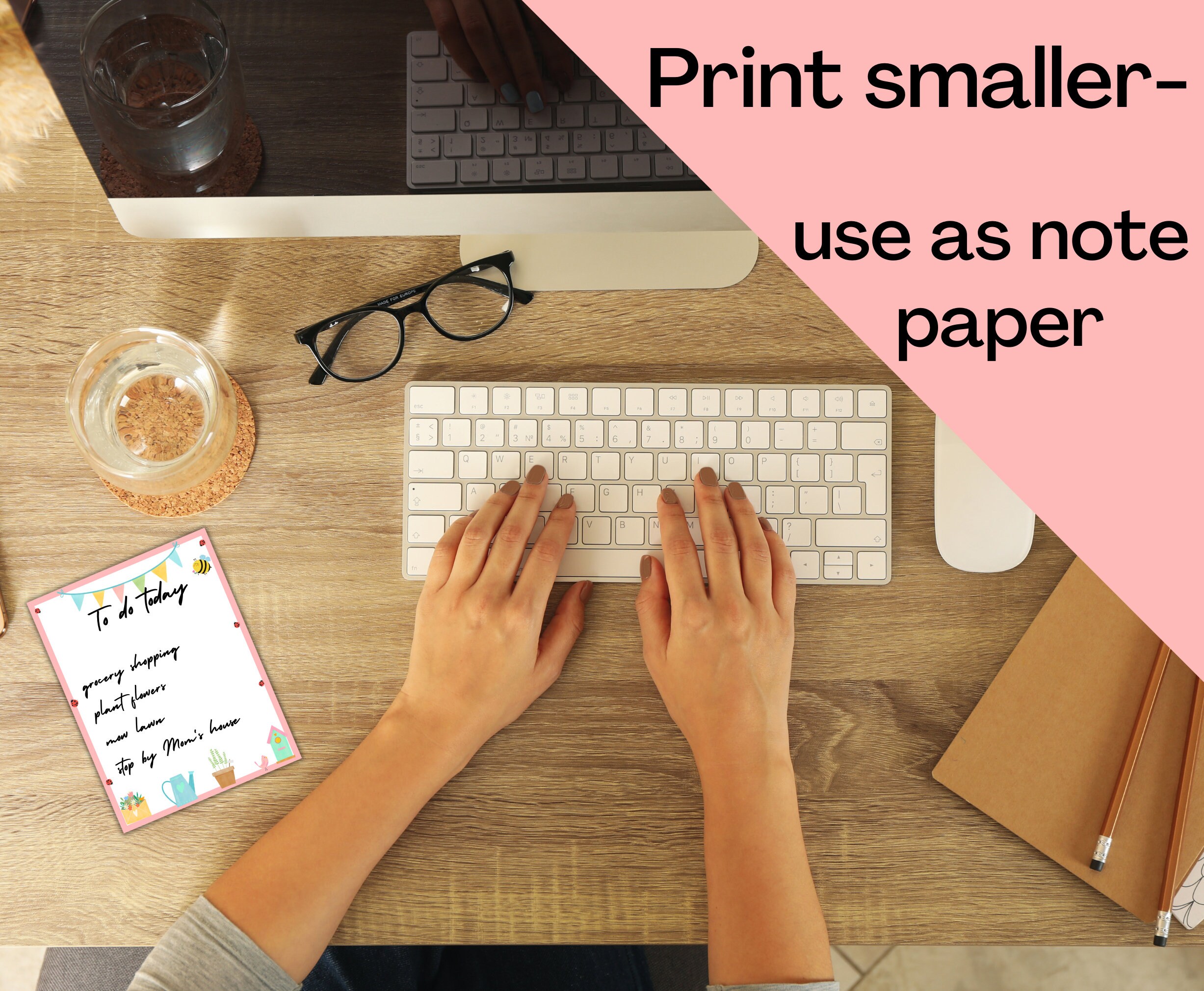 Printable Stationery Set US Letter Size PDF, Instant Download ...