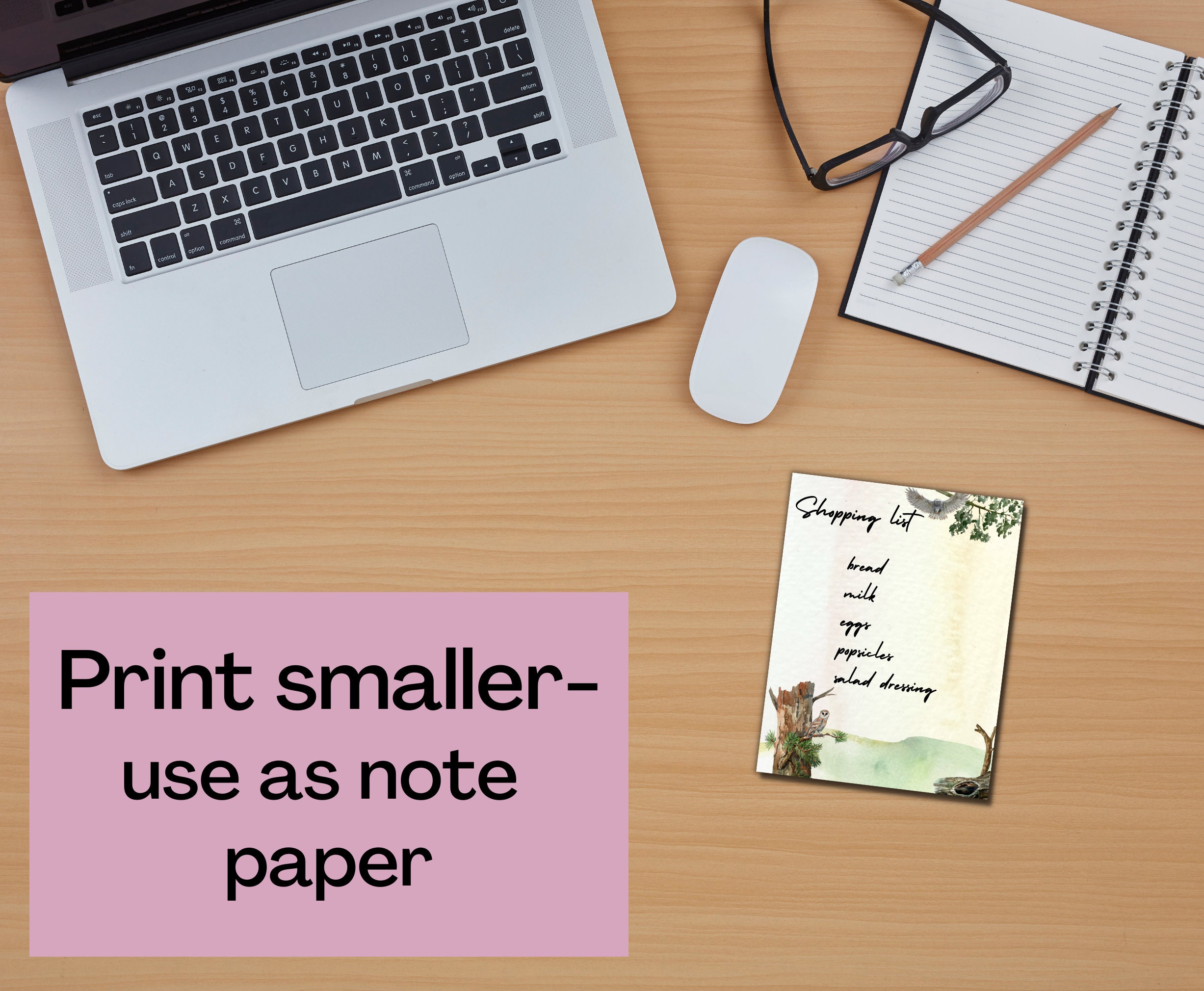 Printable Stationery Set US Letter Size PDF, Instant Download ...