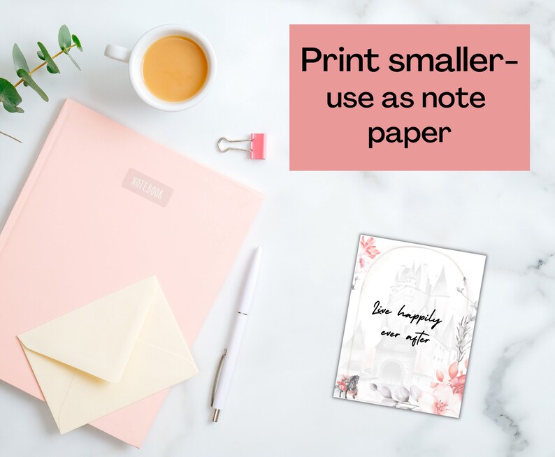 Printable Stationery Set US Letter Size PDF, Instant Download ...