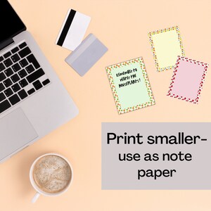 Printable Stationery Set US Letter Size PDF, Instant Download ...