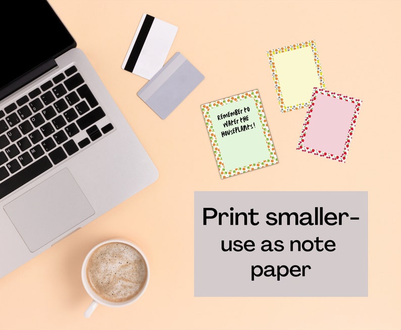 Printable Stationery Set US Letter Size PDF, Instant Download ...