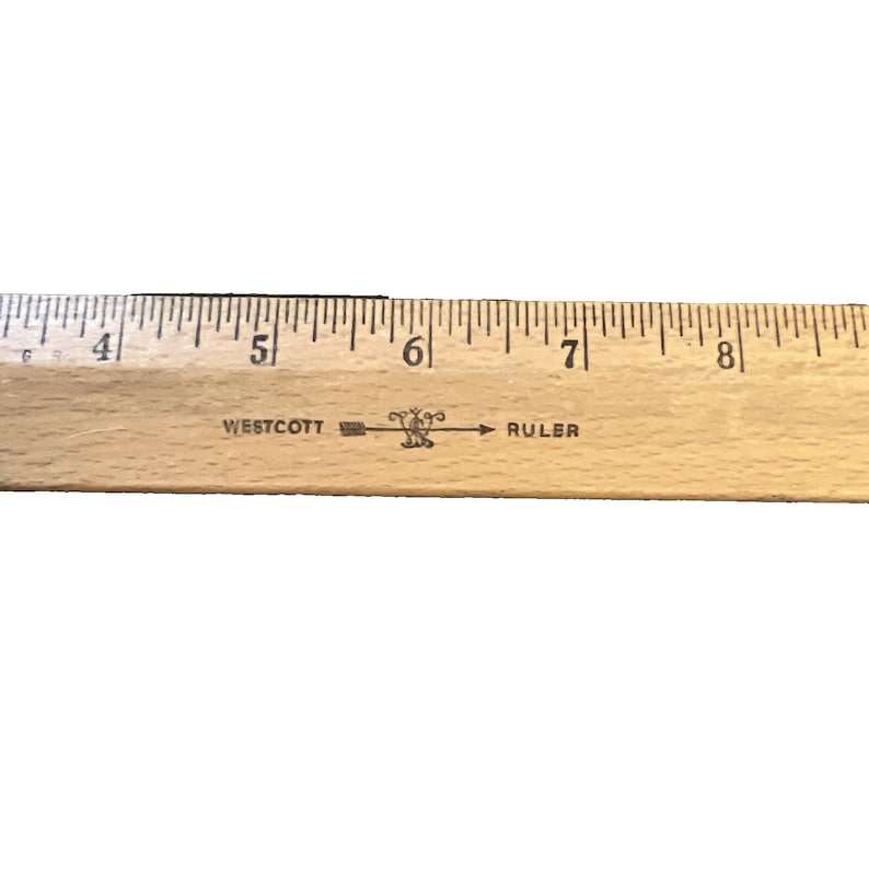 Vintage Made in USA Westcott FK Wooden Ruler With Double Edge Metal ...