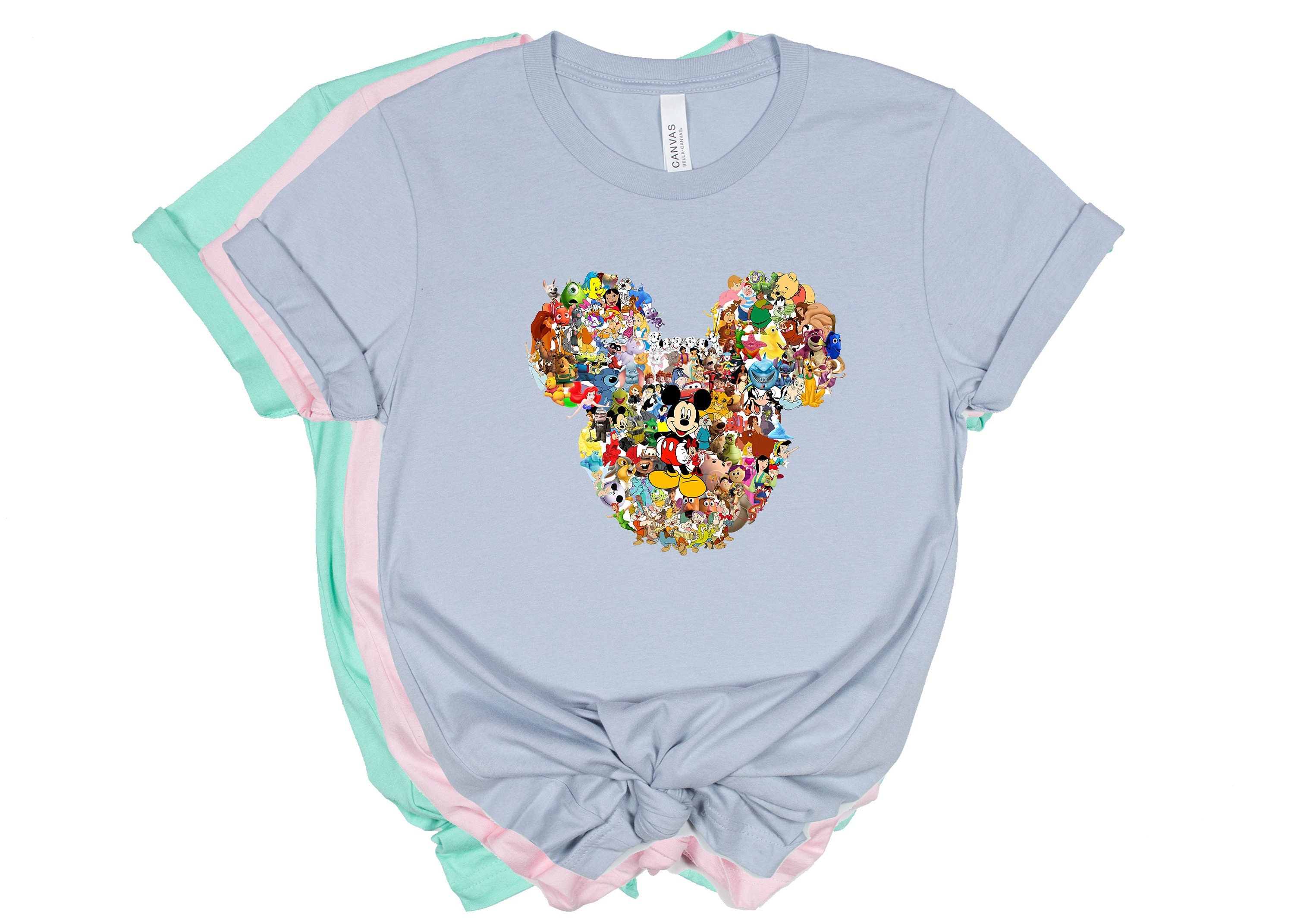 Disney World Shirts, All Disney Characters Inside Mickey Ears T-shirt