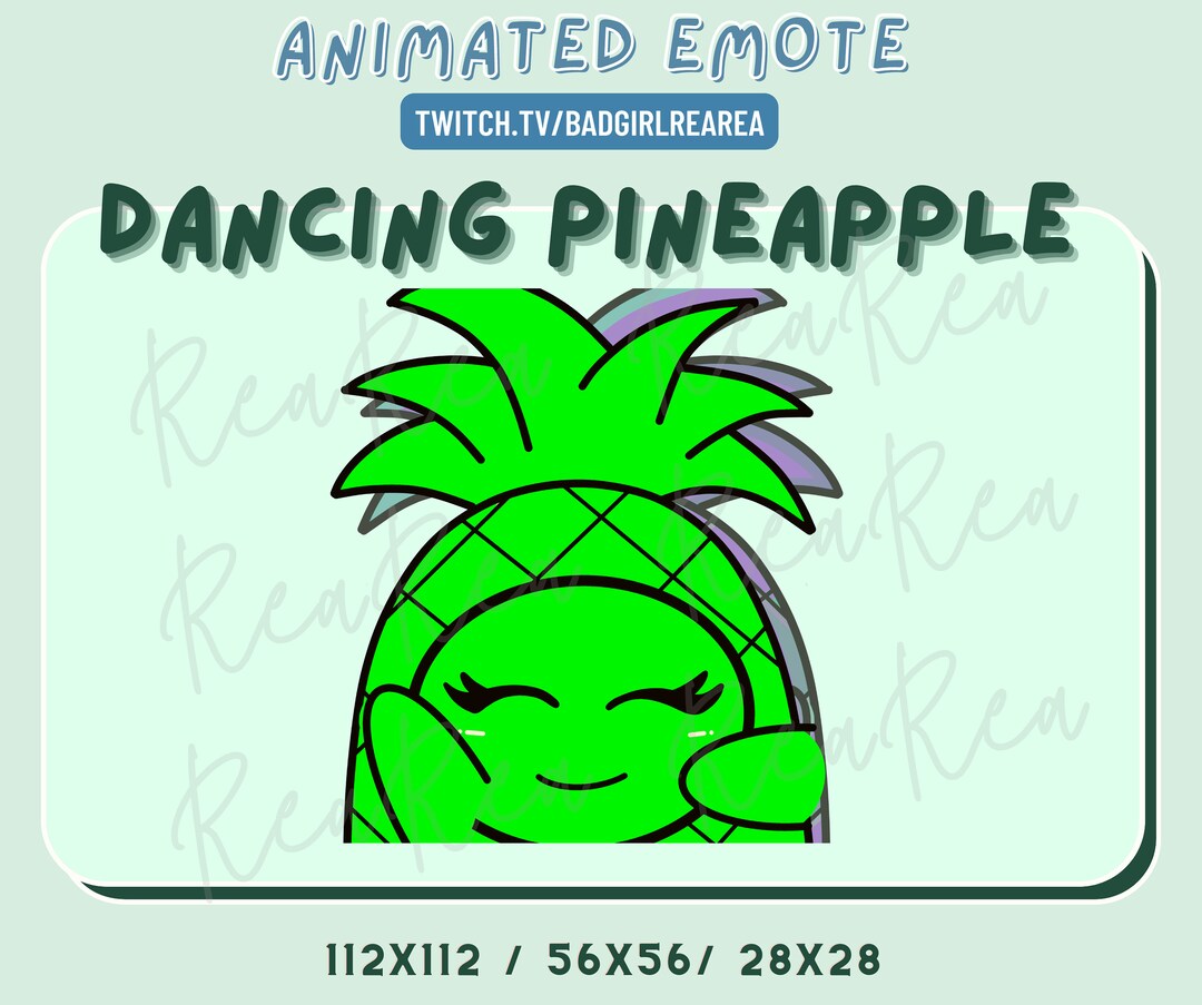Cute ANIMATED Dancing Pineapple Fruit Emotes | Twitch, Discord, Youtube ...