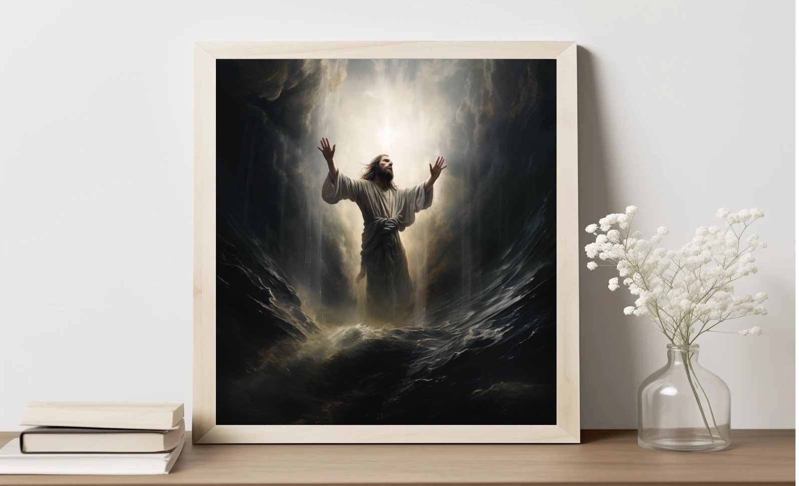 Jesus Christ Stands in Water - Beautiful and Original Art Work ...