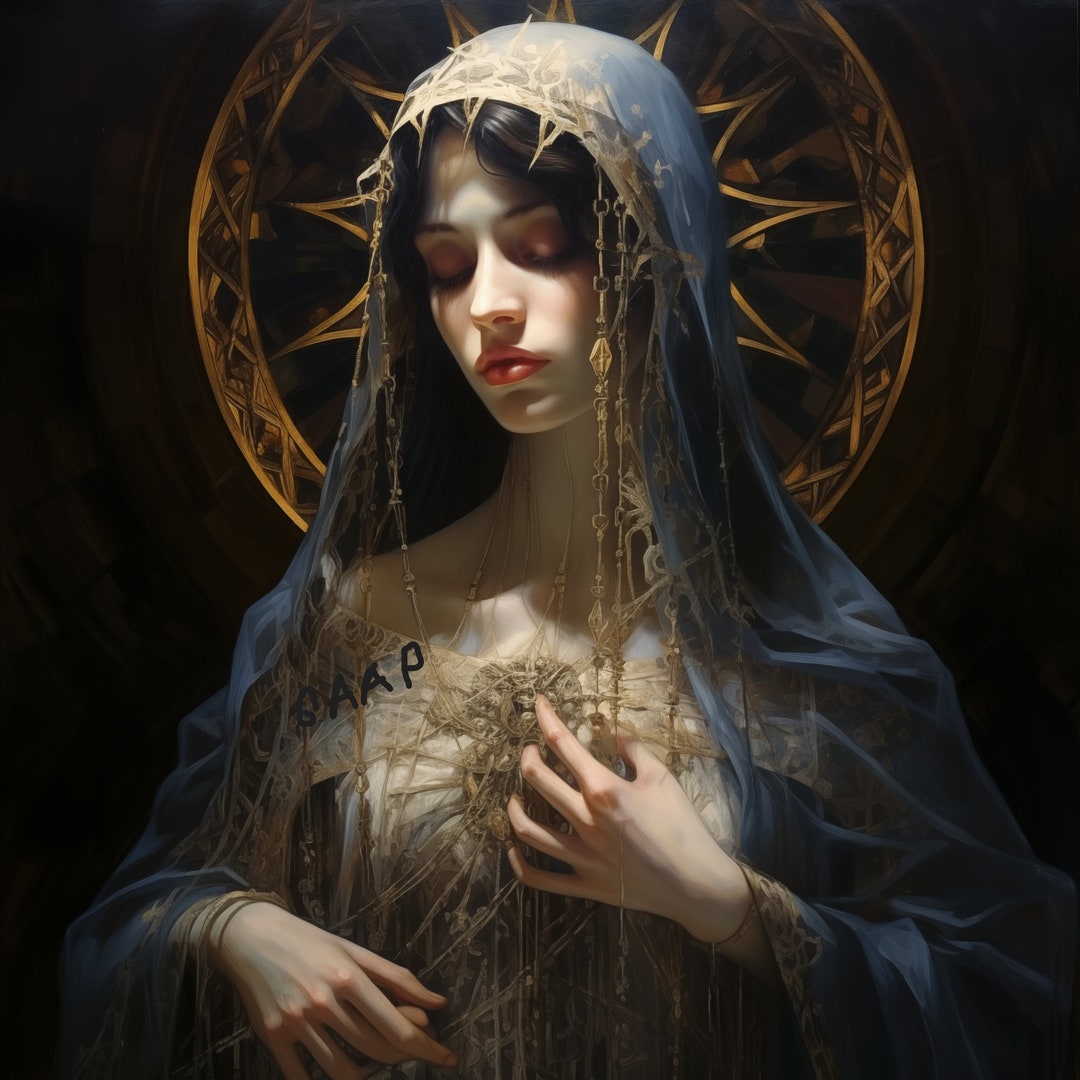 Portrait of the Virgin Mary - Beautiful and Original Art Work ...