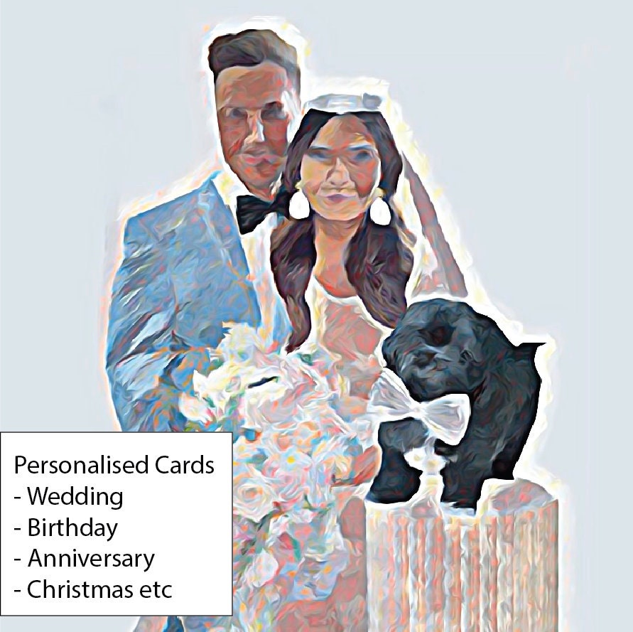 CUSTOM PORTRAIT, Personalised Portraits, Custom Cards, Wedding Cards ...