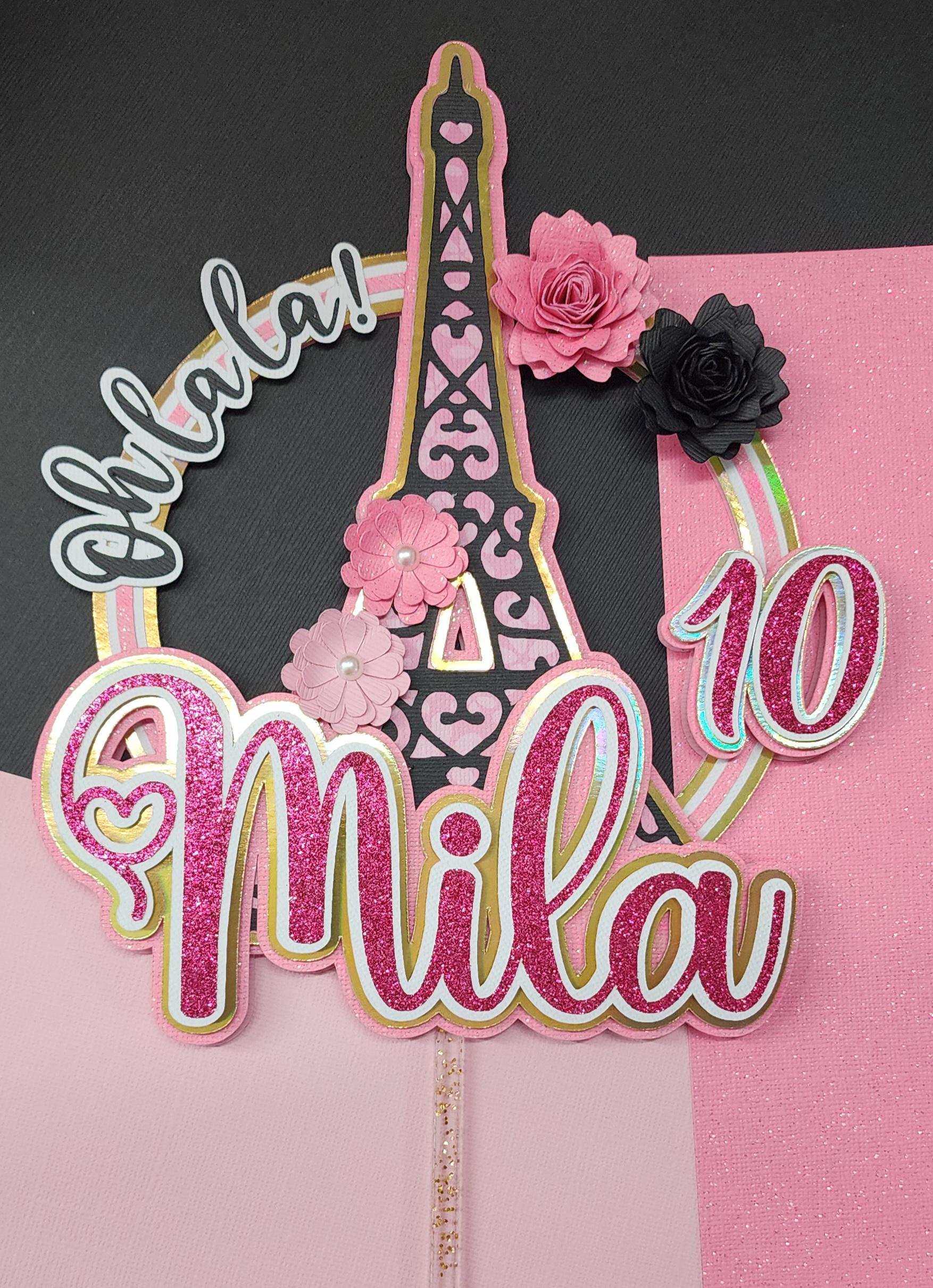 Paris Theme Cake Topper - Etsy