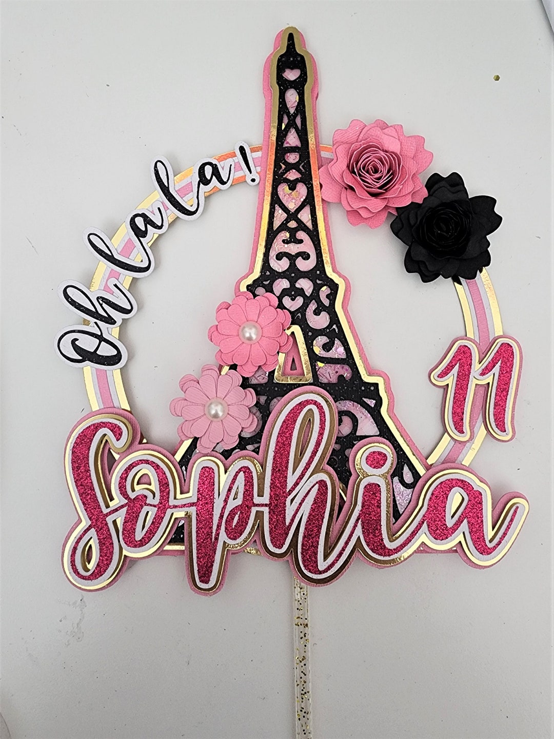 Paris Theme Cake Topper - Etsy