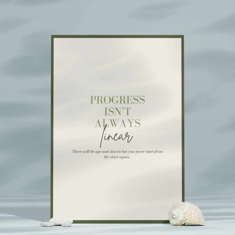 Therapy Room Poster: Progress Isn't Always Linear (digital Download) - Etsy