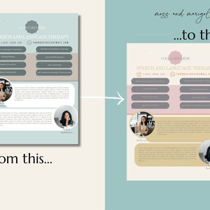 Small Therapy Business Flyer Speech Pathology Fully Editable Canva ...