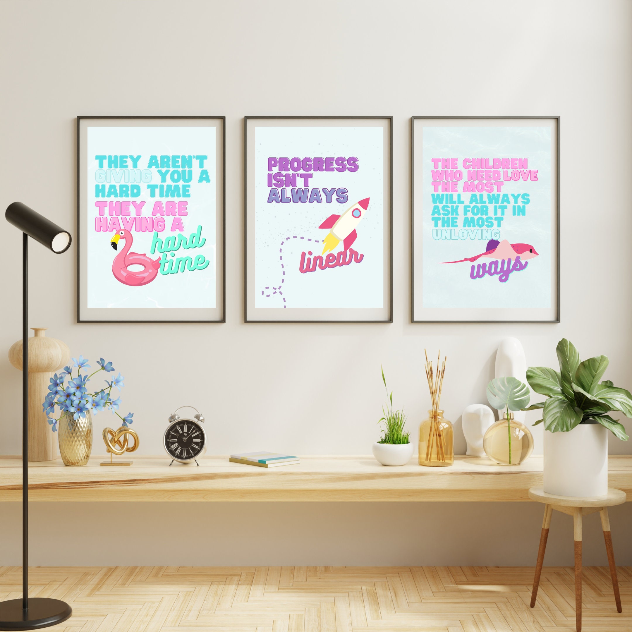 Digital Therapy Room Poster Bundle Clinic Space Décor Parents Children ...