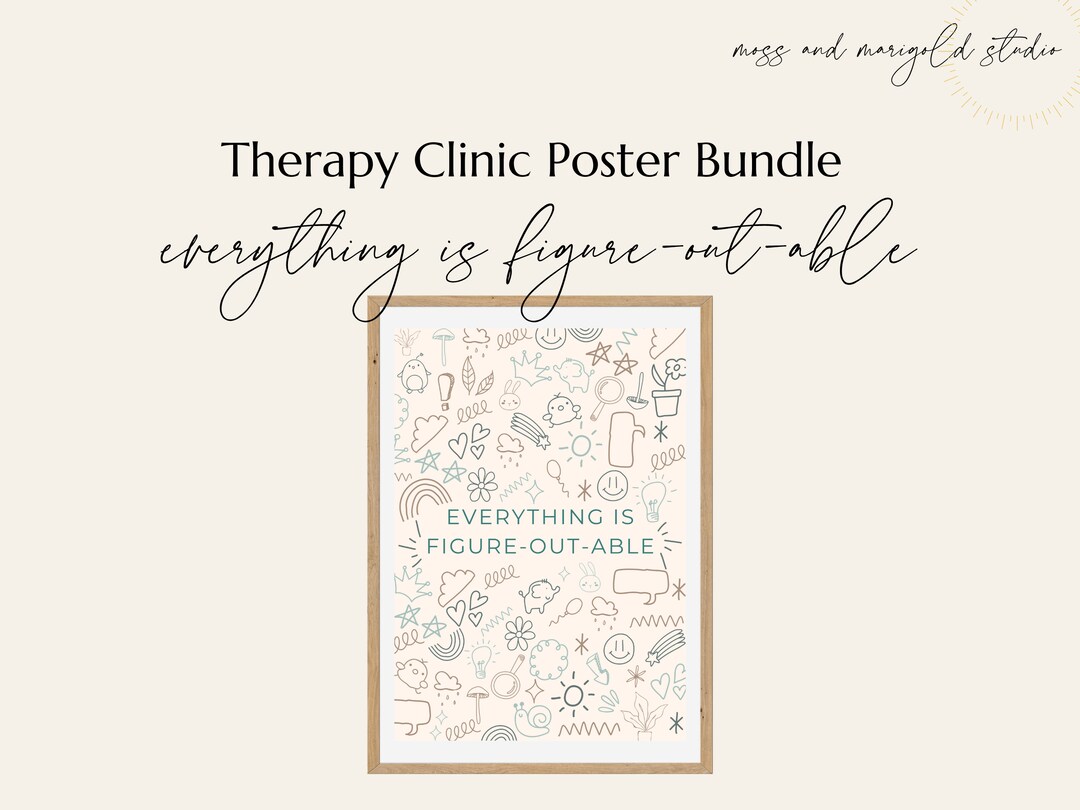 Therapy Room Posters Bundle everything is Figure-out-able Speech ...