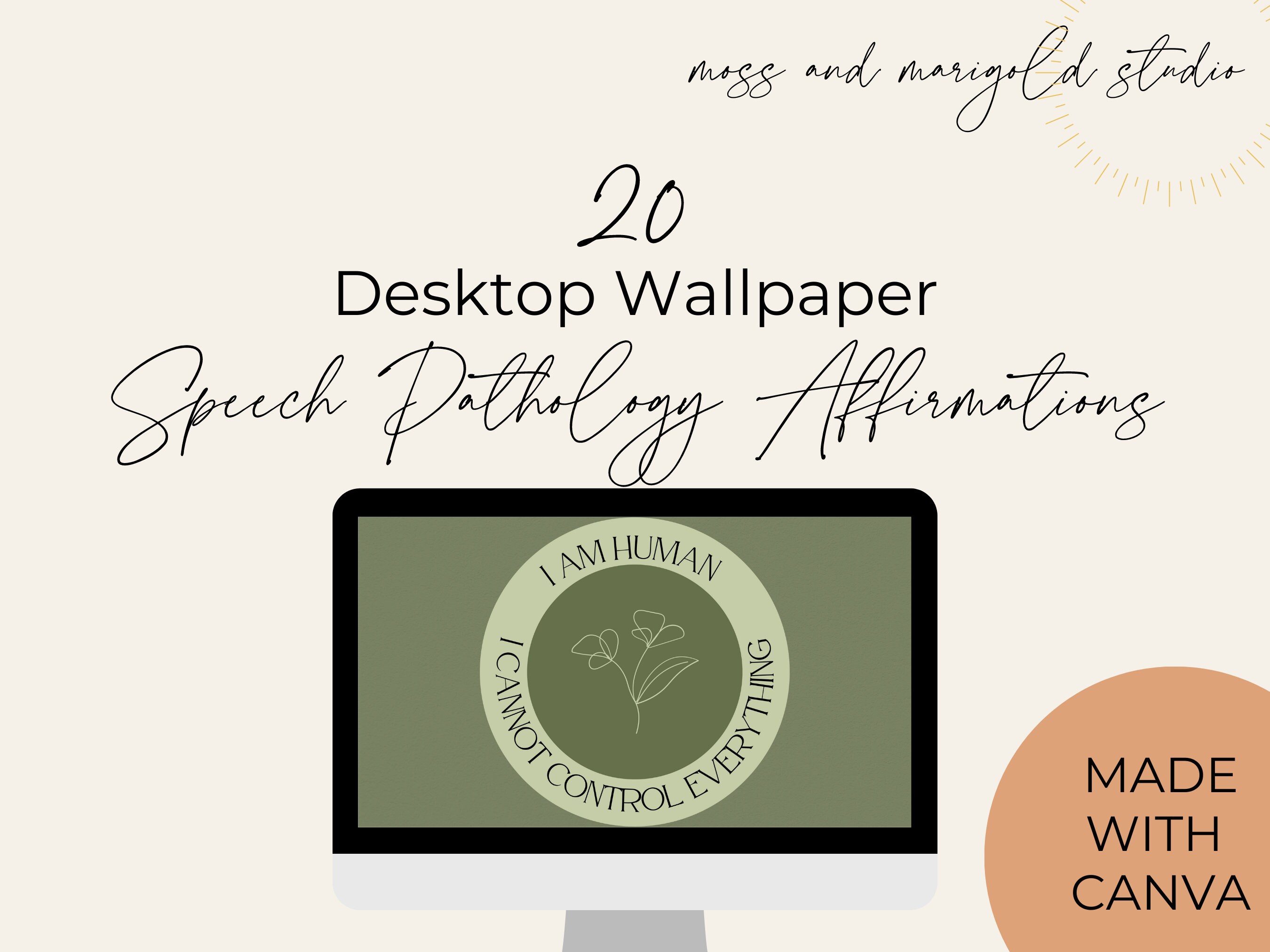 Desktop Background Affirmations for Speech Pathologists, Occupational ...