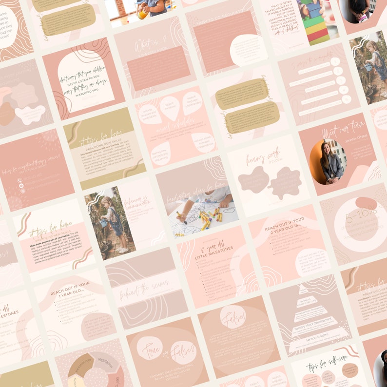Occupational Therapy Social Media Templates: Editable OT Canva Bundle ...