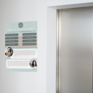 Small Therapy Business Flyer Speech Pathology Fully Editable Canva ...