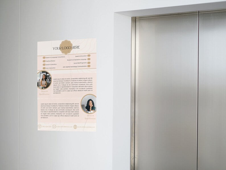 Small Therapy Business Flyer Speech Pathology Fully Editable Canva ...