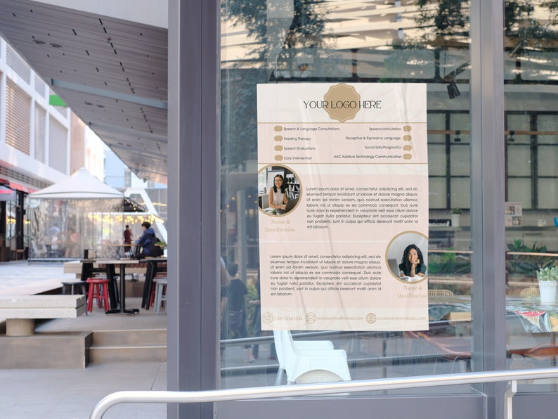 Small Therapy Business Flyer Speech Pathology Fully Editable Canva ...