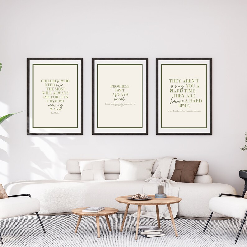 Digital Therapy Room Poster Bundle Clinic Space Décor Parent Children ...